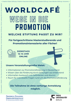 WorldCafé 2025: Wege in die Promotion – Welche Stiftung passt zu mir ...